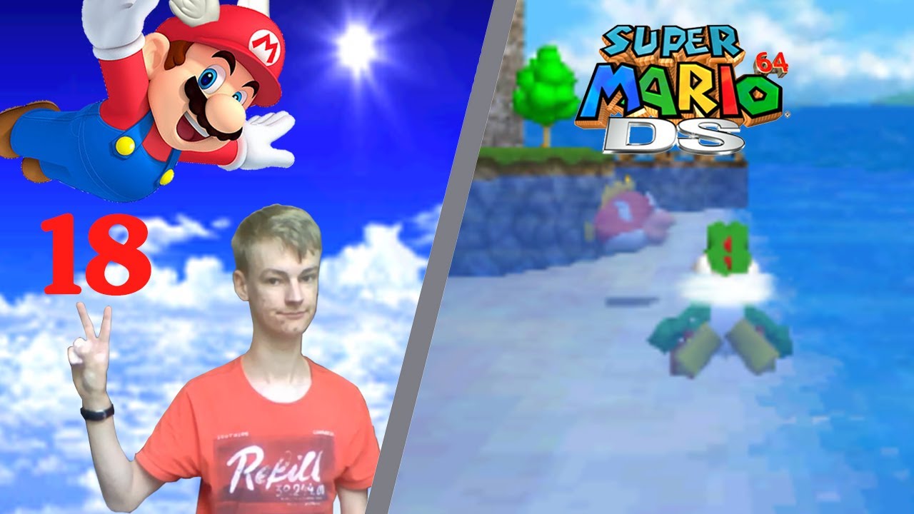 Let's Play SUPER MARIO 64 DS | Deel 18 - "Volgens mij zit hier zo'n vis ...