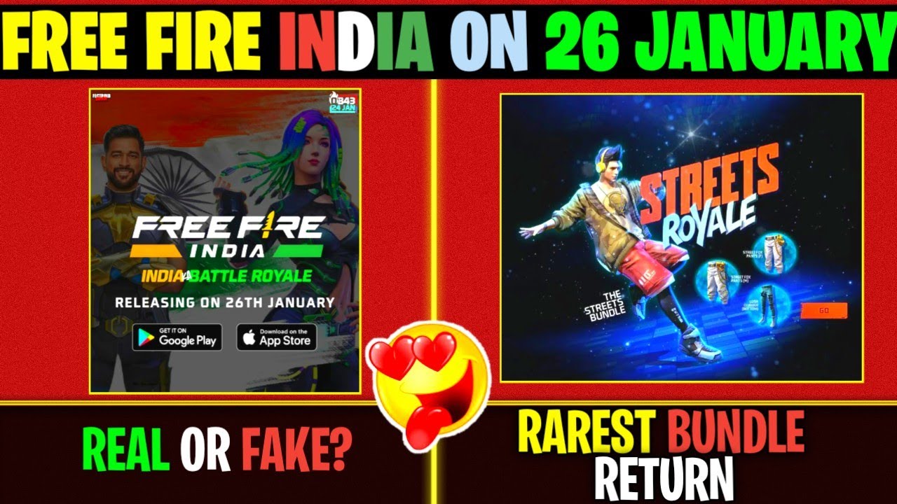 Free Fire India Launch Date | Rare Bundle Return FF | By CPS # ...