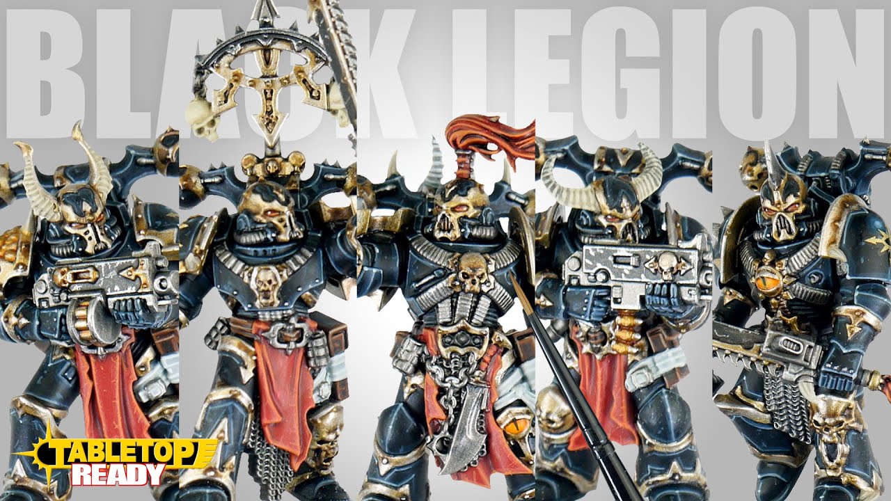 How to Paint Black Legion Chaos Space Marines for Warhammer 40,000 ...