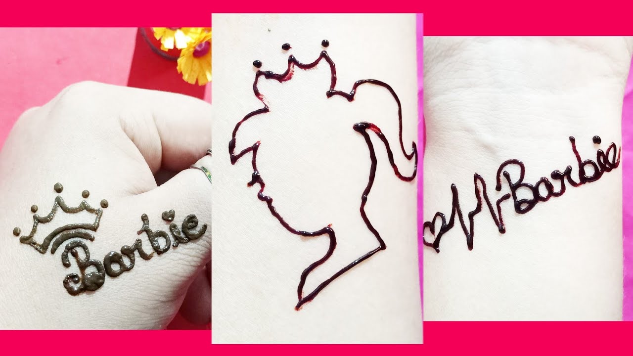 Barbie 💕 Doll Tattoo Design From Henna || Barbie Trending Mehandi ...