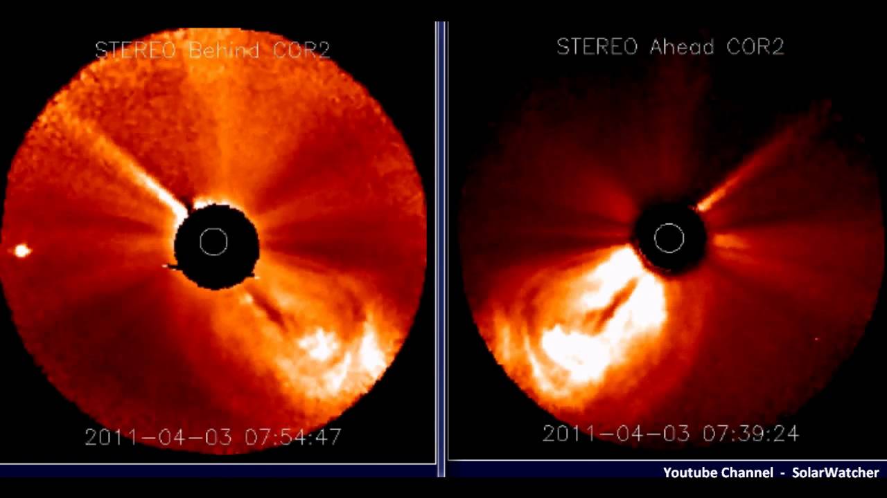 Massive Solar Disturbance & CME April 3rd 2011 - YouTube