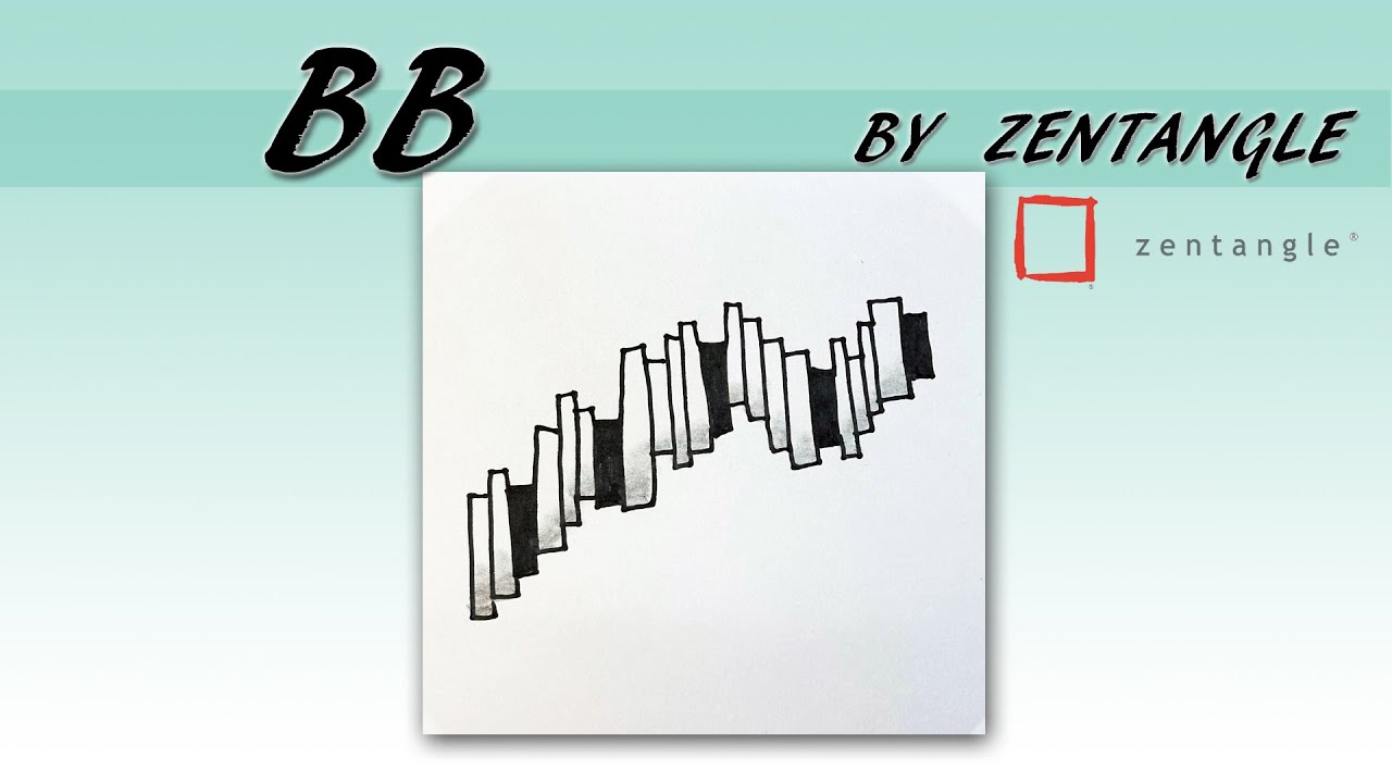 如何畫官方圖樣How to draw the Zentangle® Pattern BB - YouTube