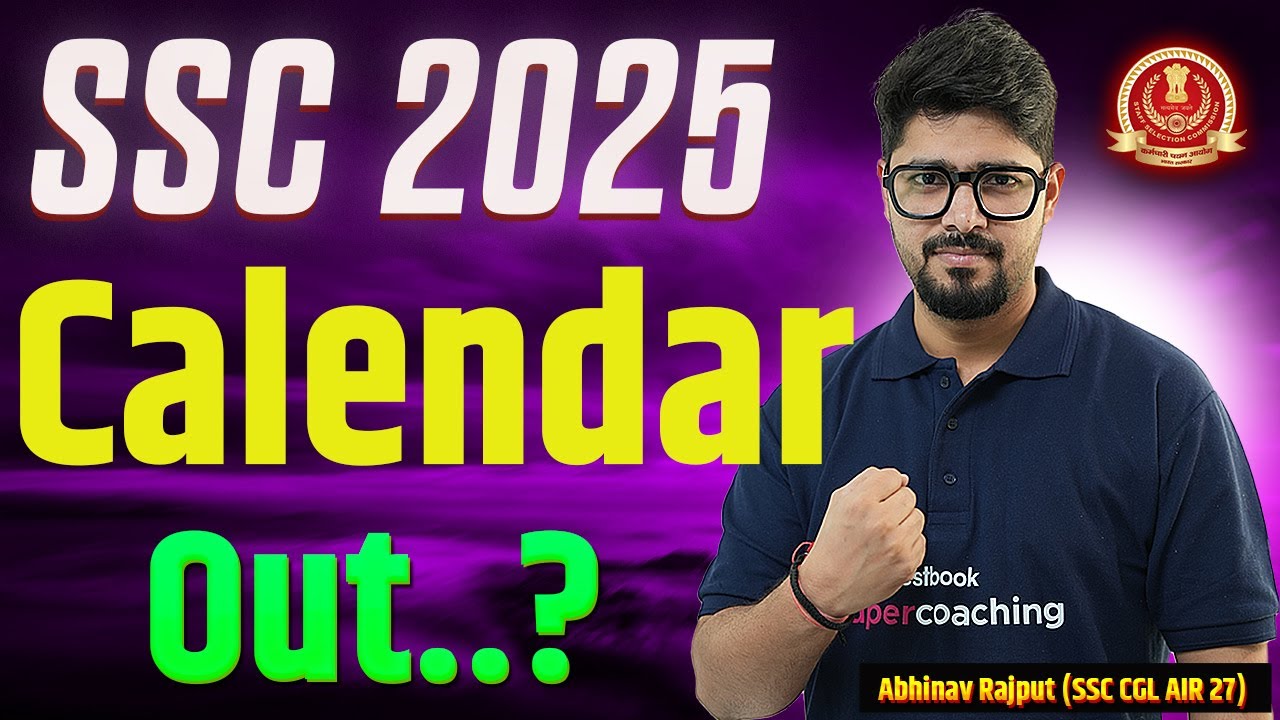 SSC CGL 2025 Calendar Out - YouTube