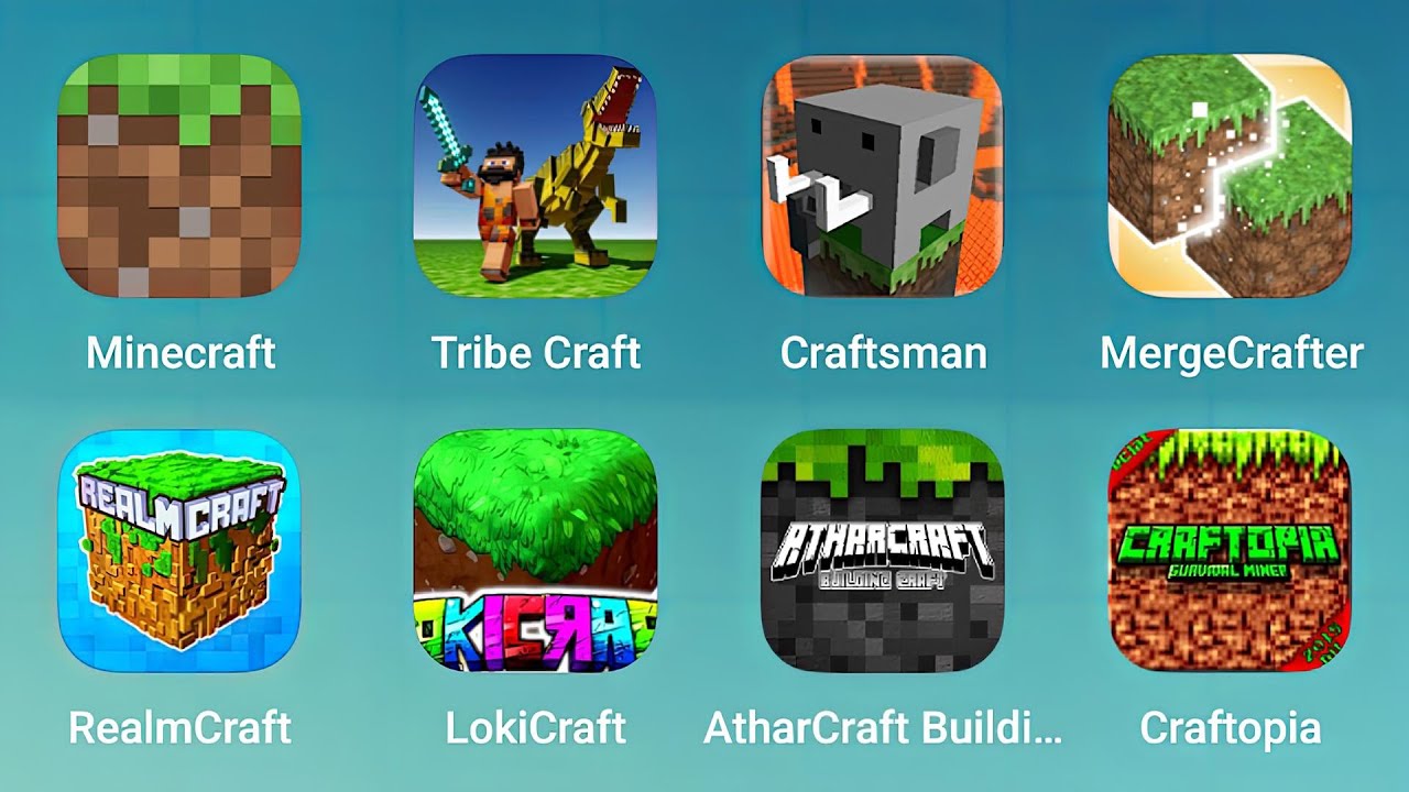 Minecraft, Tribe Craft, Craftsman, MergeCrafter, RealmCraft, Lokicraft ...