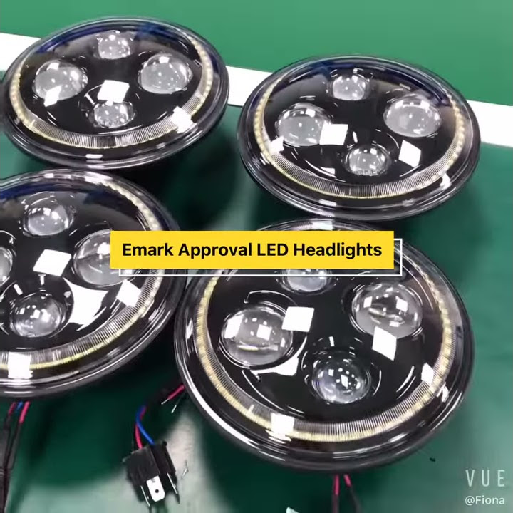 EMARK ECE Approved LED Headlights Headlamp Jeep Wrangler Land Rover - YouTube