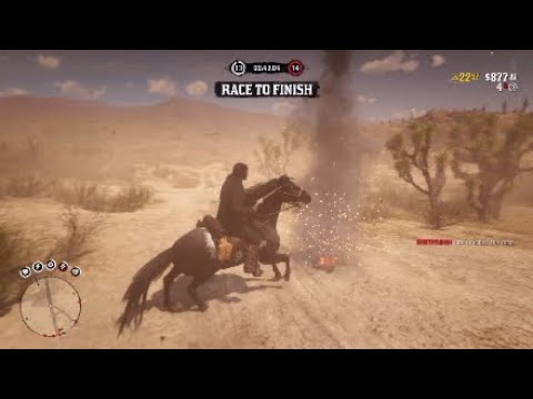 Red dead redemption 2: Online Race using black race horse - YouTube