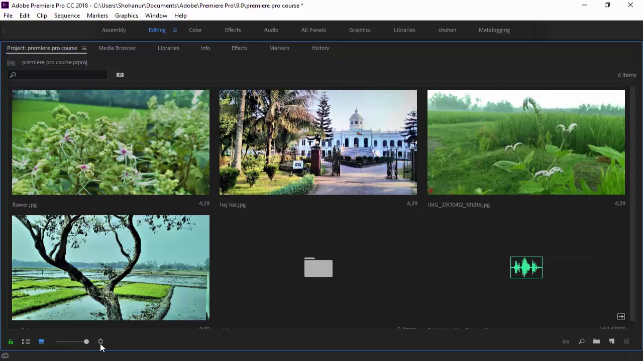 6.Import and Organize Video Clips and Other Files in premiere pro - YouTube