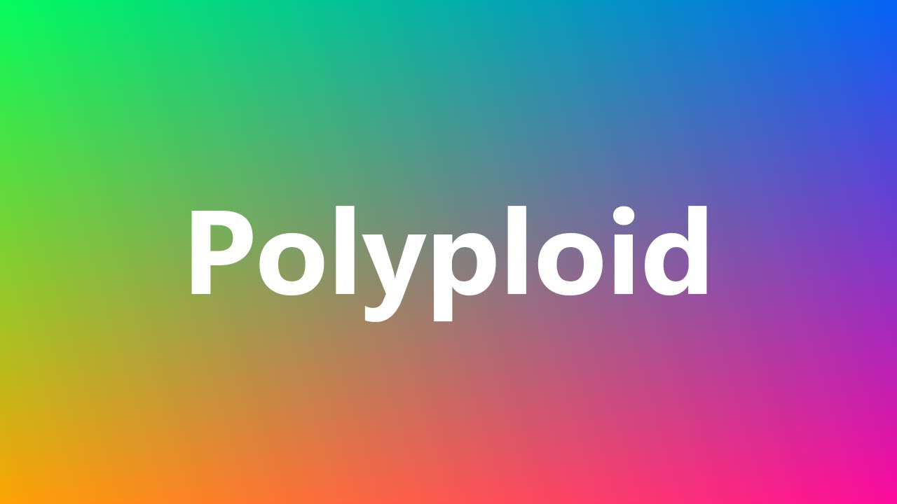 Polyploid - Medical Meaning and Pronunciation - YouTube
