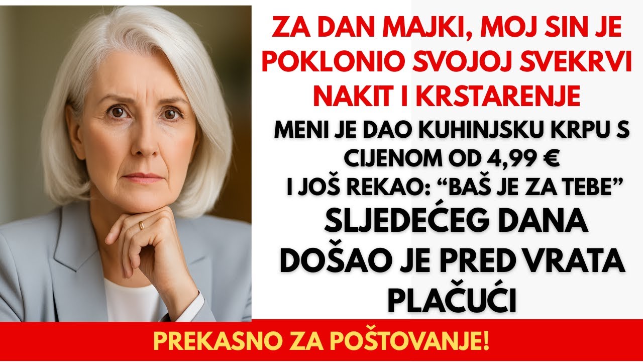 Za Dan majki, moj sin je svojoj svekrvi poklonio nakit i krstarenje — a ...