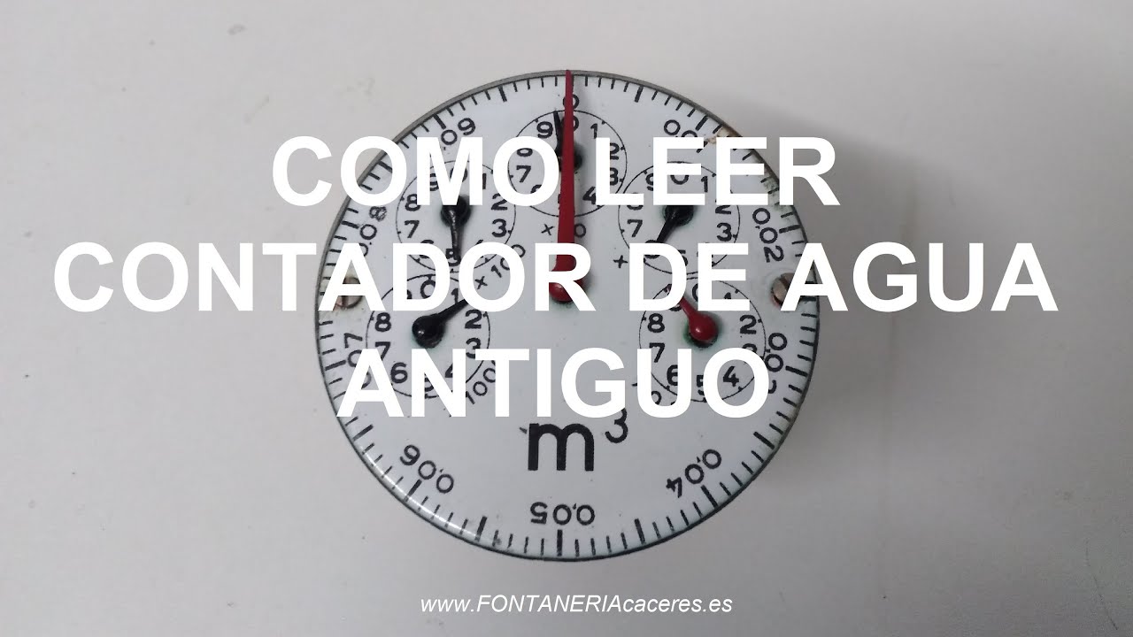 Contador de agua antiguo, como leer - YouTube