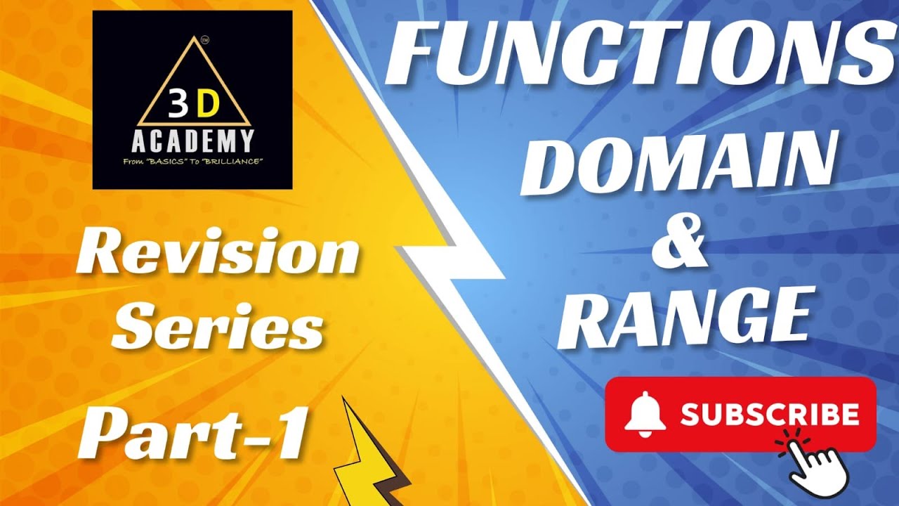 Revision Series| Functions| Domain and Range| Conditions for Domain ...