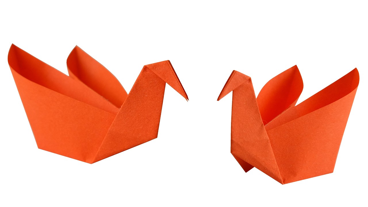 How To Make Easy Paper Swan | Origami Swan - Paper Swan instructions ...