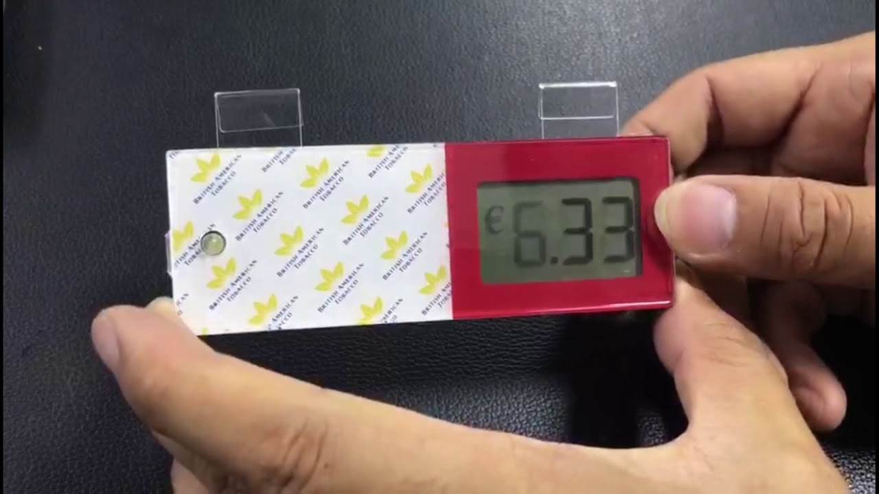 Digital electronic price tag for a supermarket on the shelf - YouTube