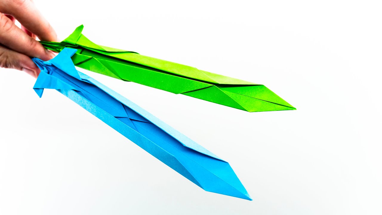 How to make a mini paper sword. Origami weapons. - YouTube