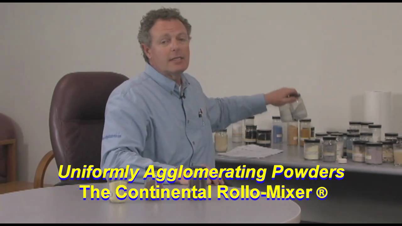Rotary Drum Mixer Agglomerating Powders - Rollo-Mixer ® Batch Mixer ...