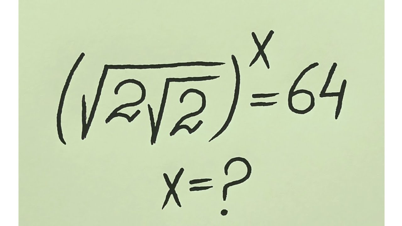 South Korean l can you solve?? l Olympiad Mathematics l x=? - YouTube