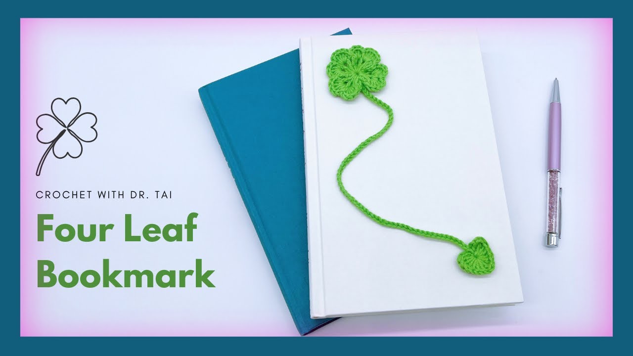 【EP83】 TRY IT!!! Four Leaf Clover Crochet Bookmark | DIY - YouTube