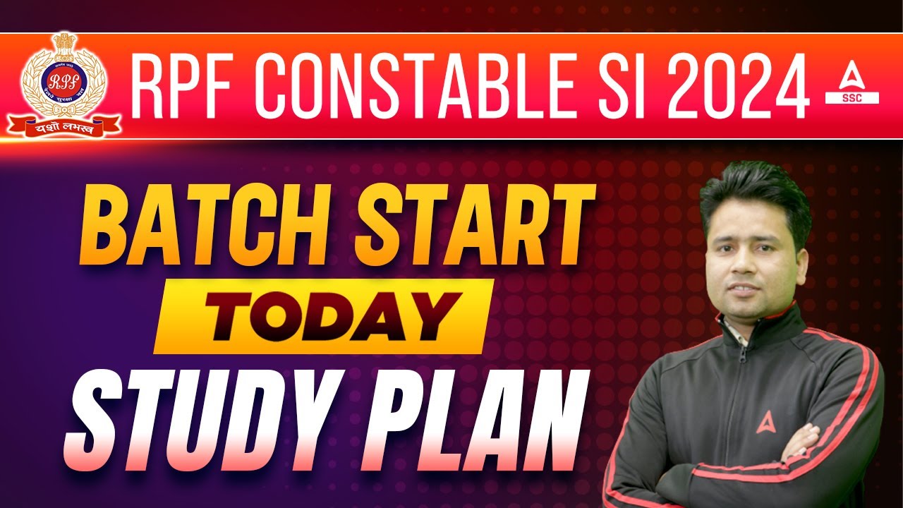 RPF Constable SI 2024 Batch start Today Study plan By Pawan Moral Sir ...