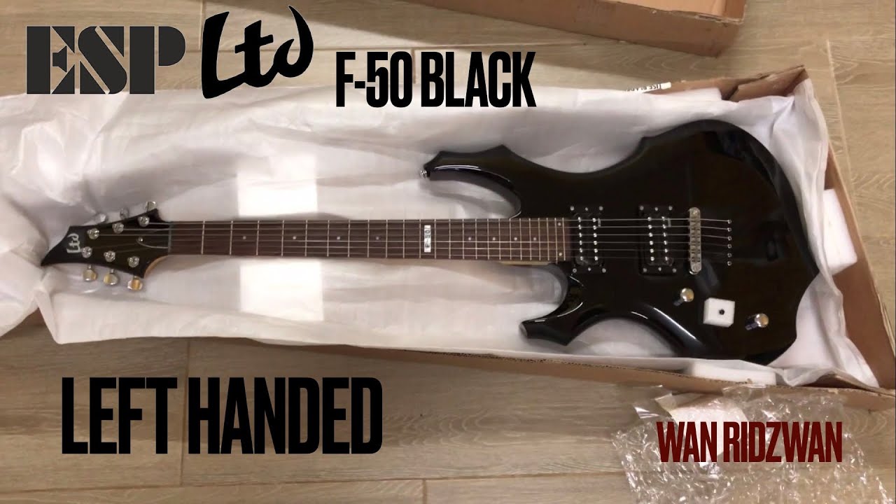ESP F50 BLACK LEFT HANDED GUITAR ELECTRIC REVIEW! BOLEH MAIN METAL ...