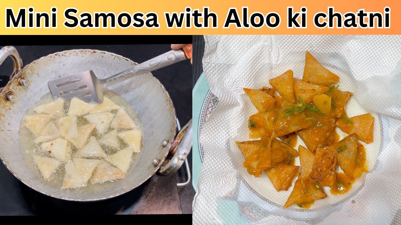 Mini Samosa with Aloo ki Chatni | Karachi street famous Mini Samosa ...