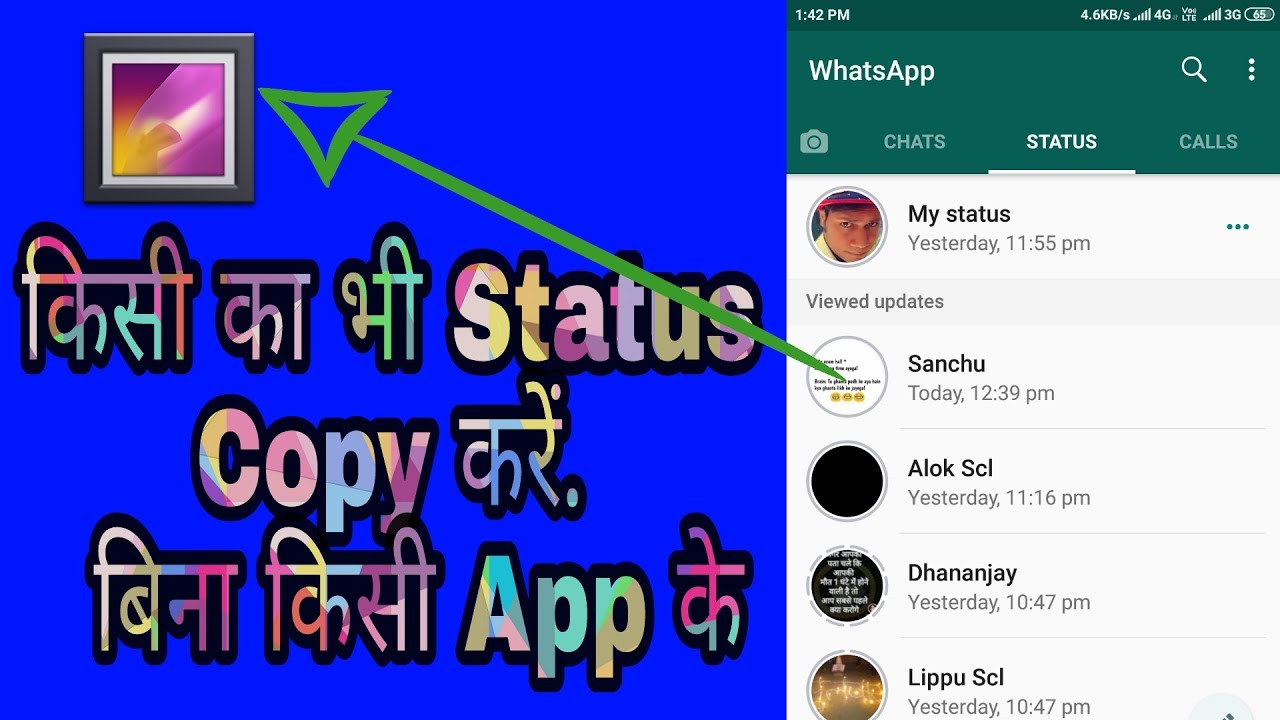 WhatsApp status Ko Copy kaise Kare || Whatsapp Status Copy Without App ...