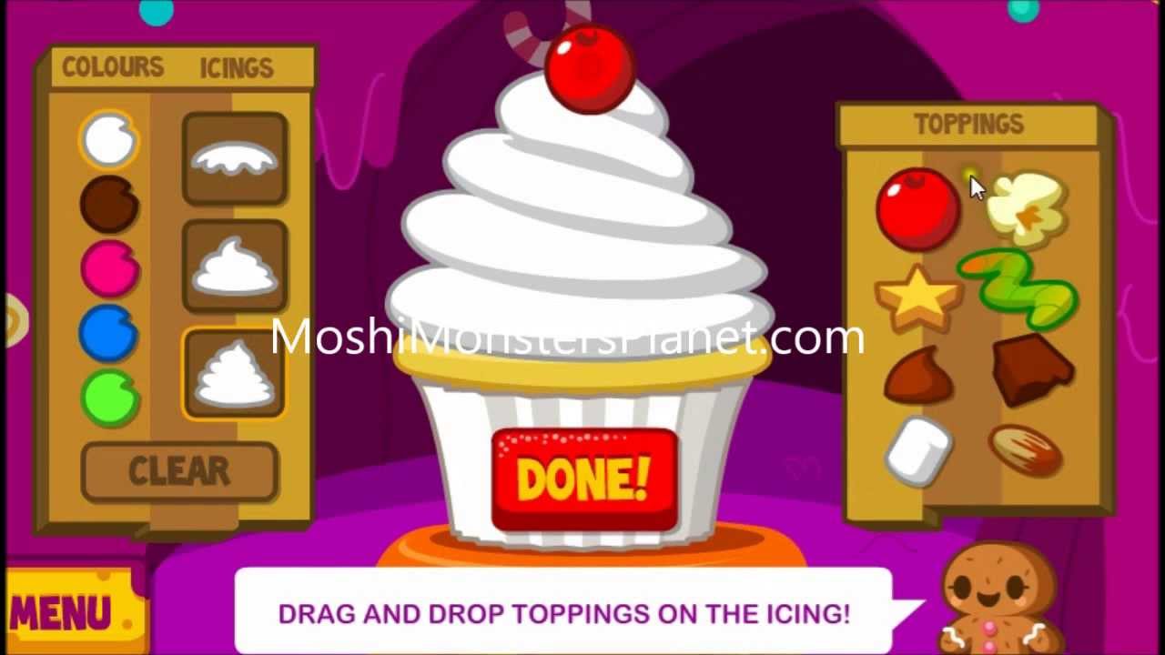 Moshi Monsters Cupcake Game Liberty Mr Snoodles White Fang - YouTube