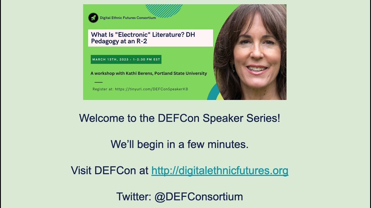 DEFCon Speaker Series: Kathi Inman Berens - YouTube
