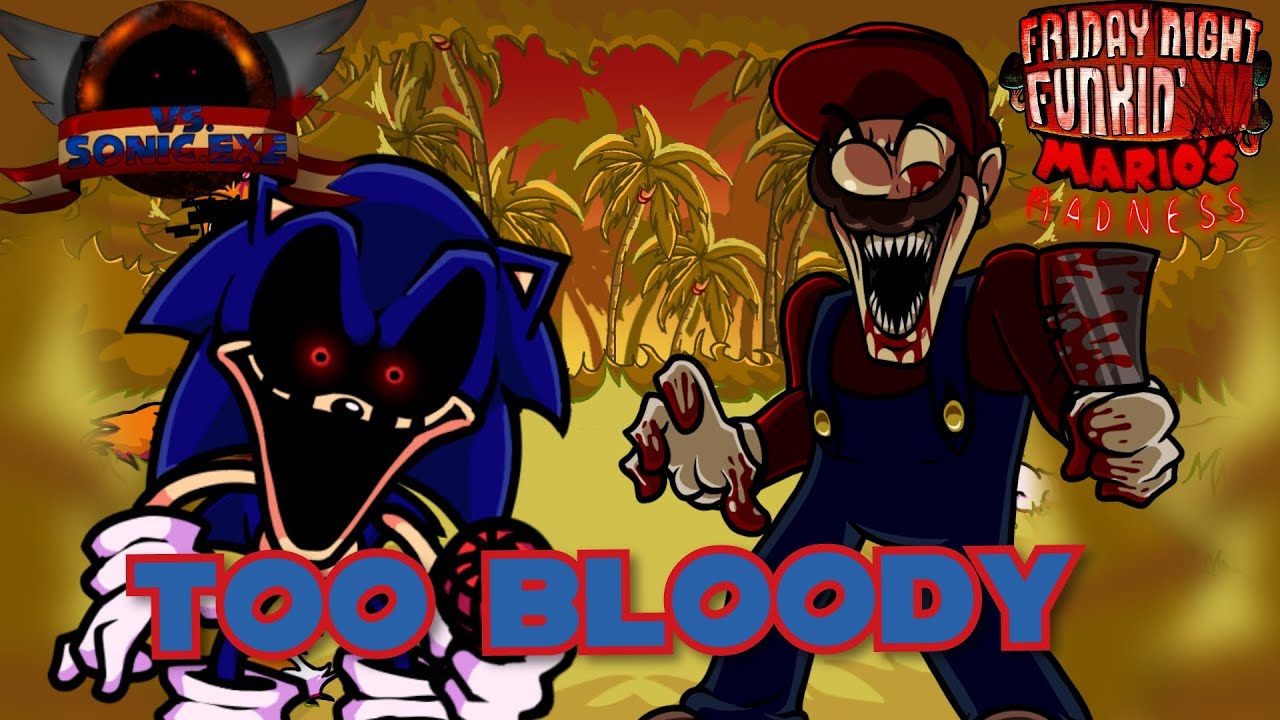 Too bloody | cover sonic.exe X mmv2 too slow encore but horror Mario ...