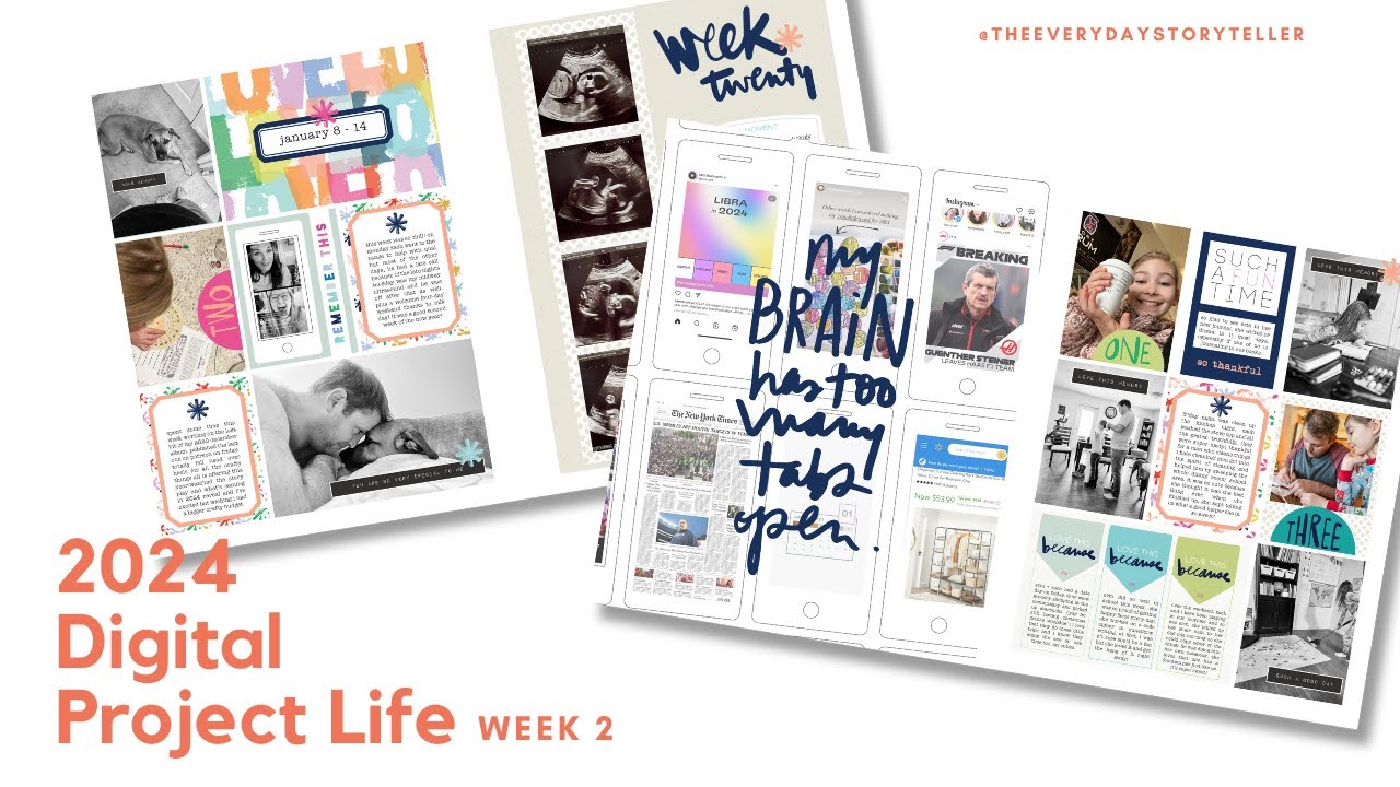 Project Life 2024 - Week 2 using Ali Edwards Labels Quarterly ...