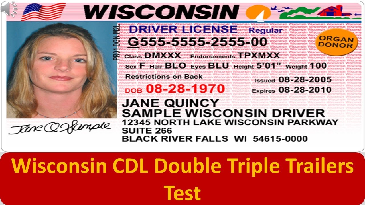 Wisconsin CDL Double Triple Trailers Test - YouTube
