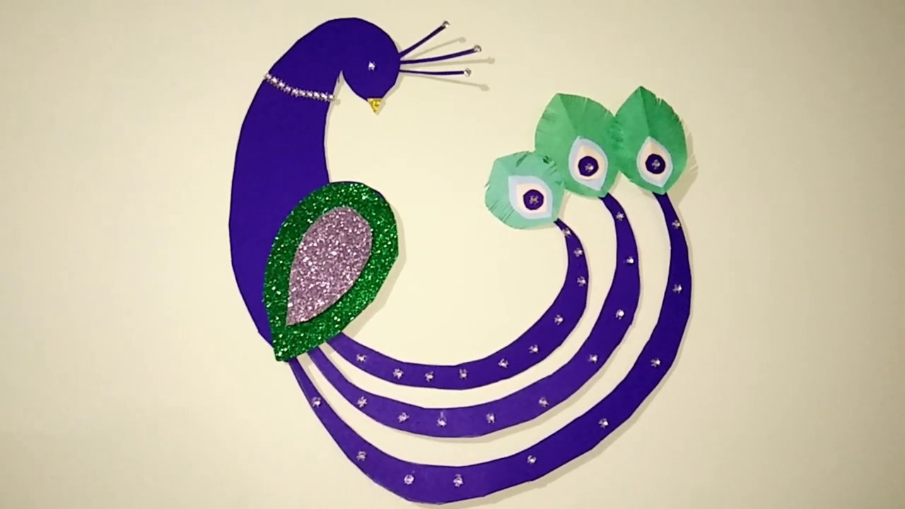 How to make peacock with paper |peacock wall hanging| peacock with ...