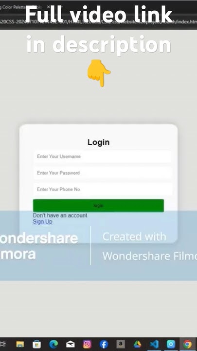 How To Make A Responsive Login Panel Ui Design Using A Html And Css Coding Responsivewebsite