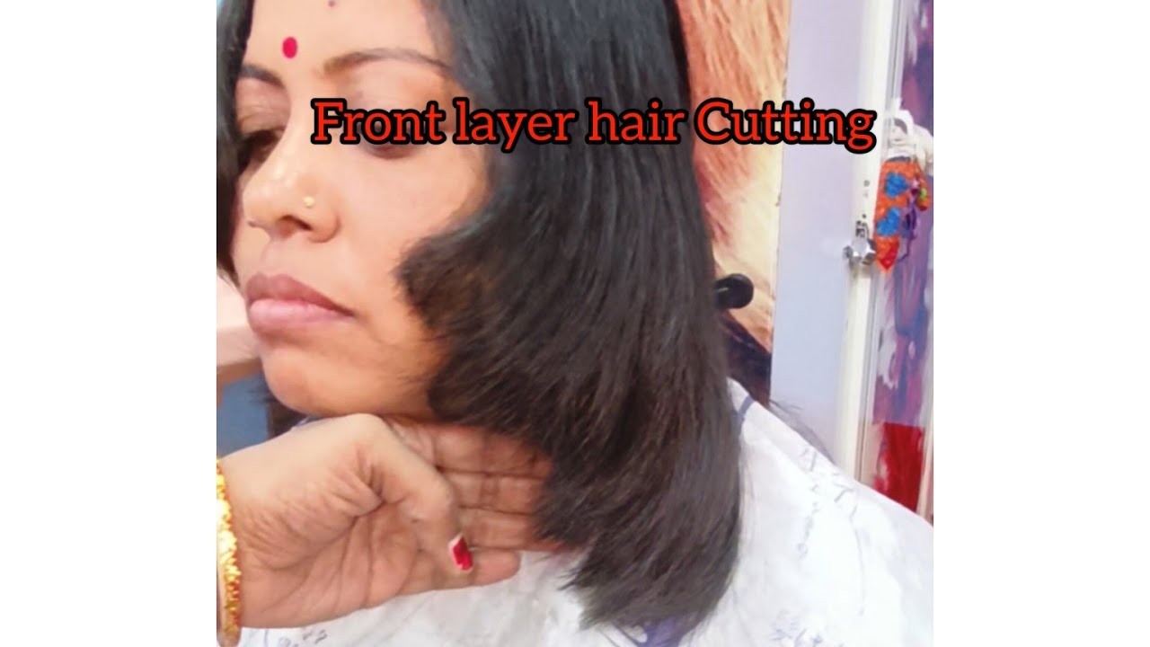front layer hair Cutting at home easy way - YouTube