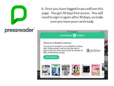 Instructions on how to use Pressreader in Bradford Libraries - YouTube