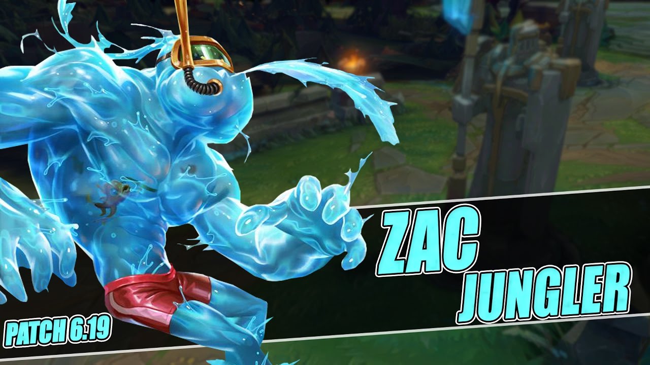 League of Legends - ZAC JUNGLER GAMEPLAY - MELHOR GANK DO88Wt - YouTube