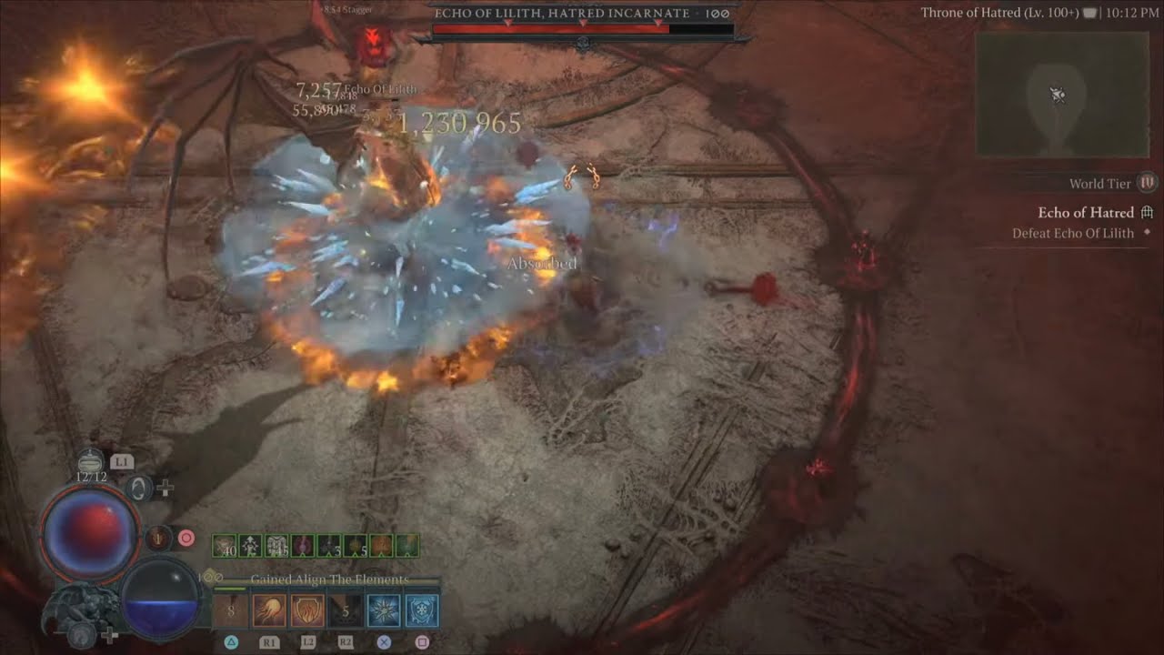 Diablo 4 - Season 2 - Fireball Sorceress beats Uber Lilith with ease ...