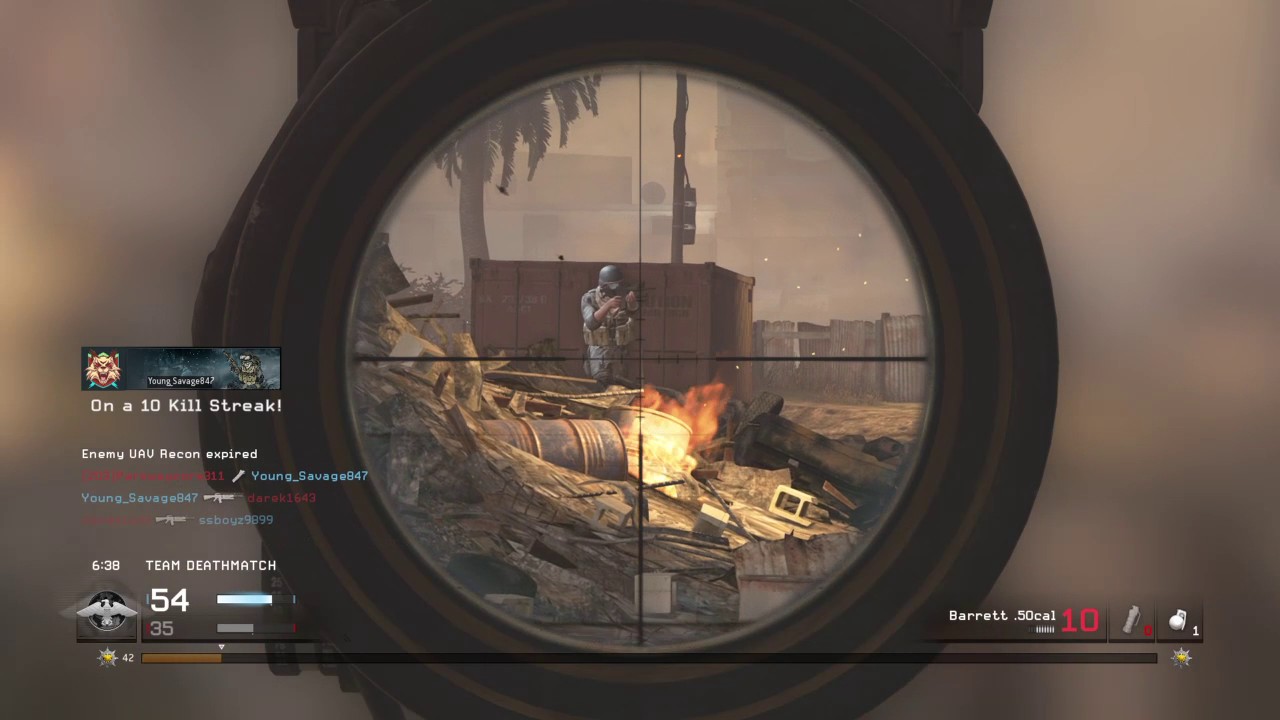 Cod MWR Barret 50. Cal gameplay - YouTube