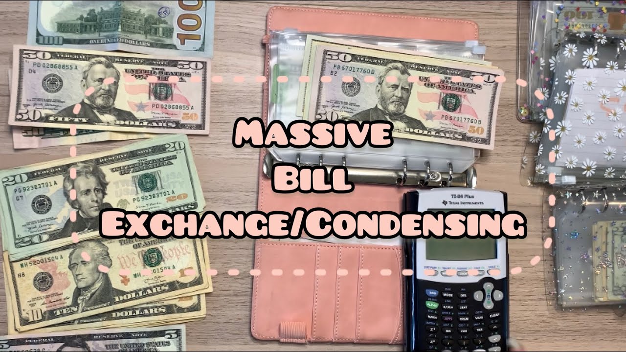 COLLEGE student has HOW MUCH? || MASSIVE CASH ENVELOPE BILL EXCHANGE ...