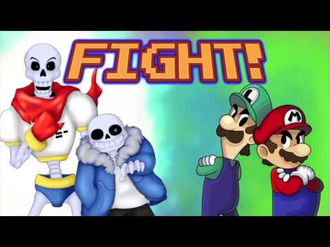 SANS and PAPYRUS - MARIO and LUIGI! Cartoon Fight Club Episode 96 #31