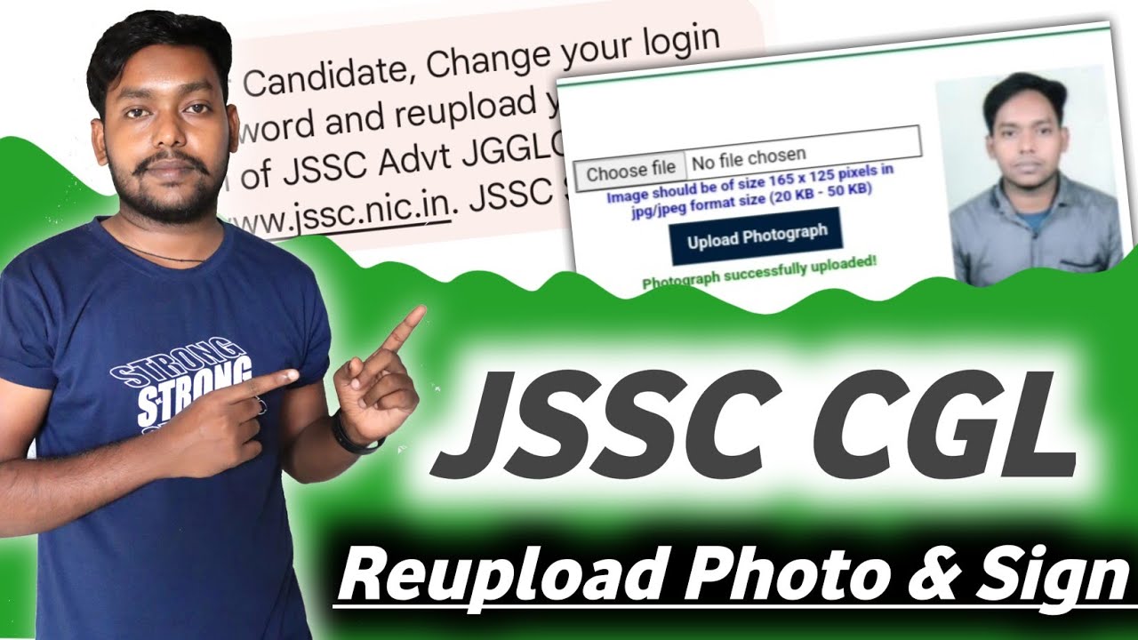 JSSC CGL Change Login Password | Re upload Photo & Signature Of JSSC ...