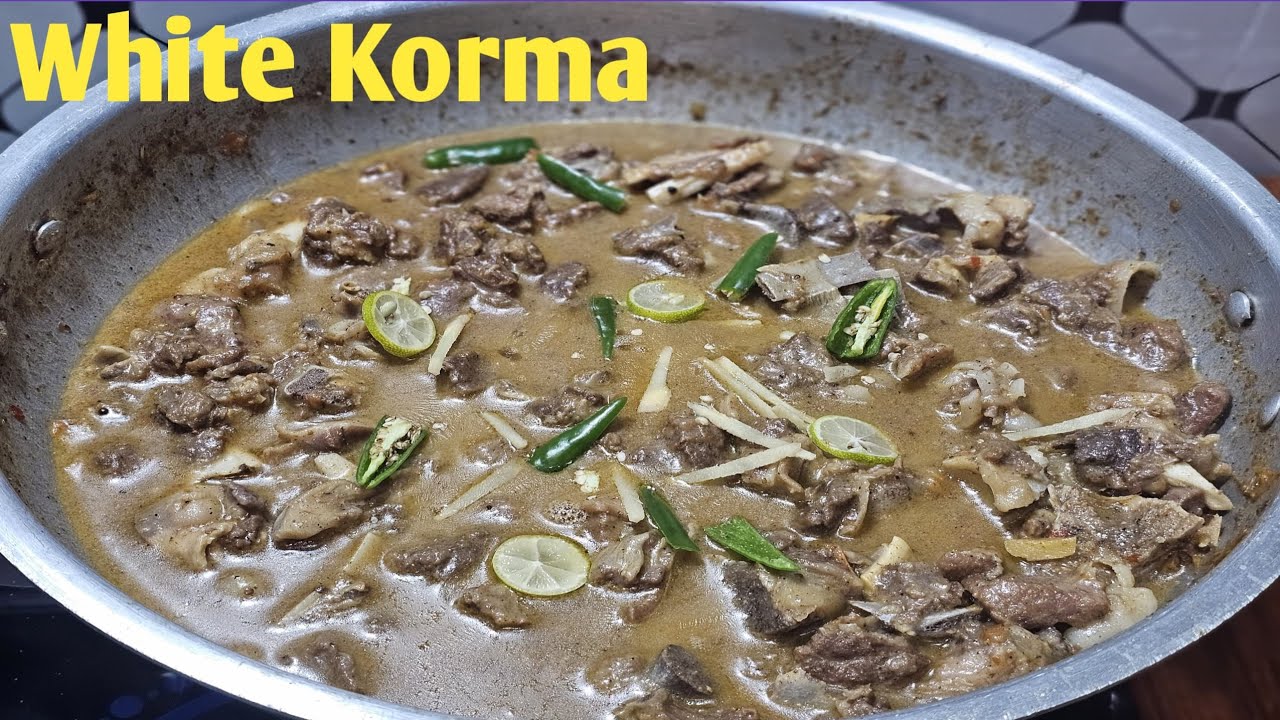 5kg Best Mutton White Korma Recipe/White Gosht Recipe/White Korma ...
