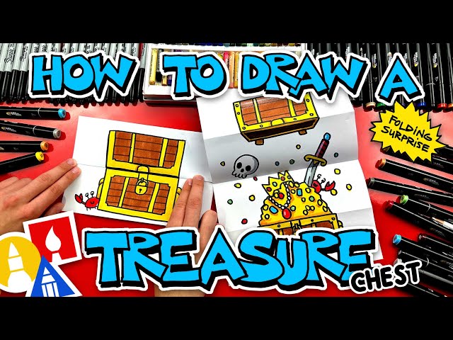 How To Draw A Treasure Chest Folding Surprise - Videos For Kids