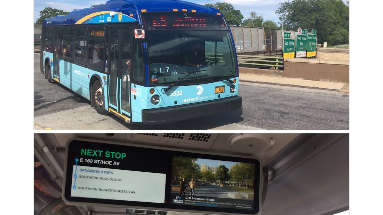 MTA NYC Bus NovaBus LFSA #5532 Bx5 - YouTube