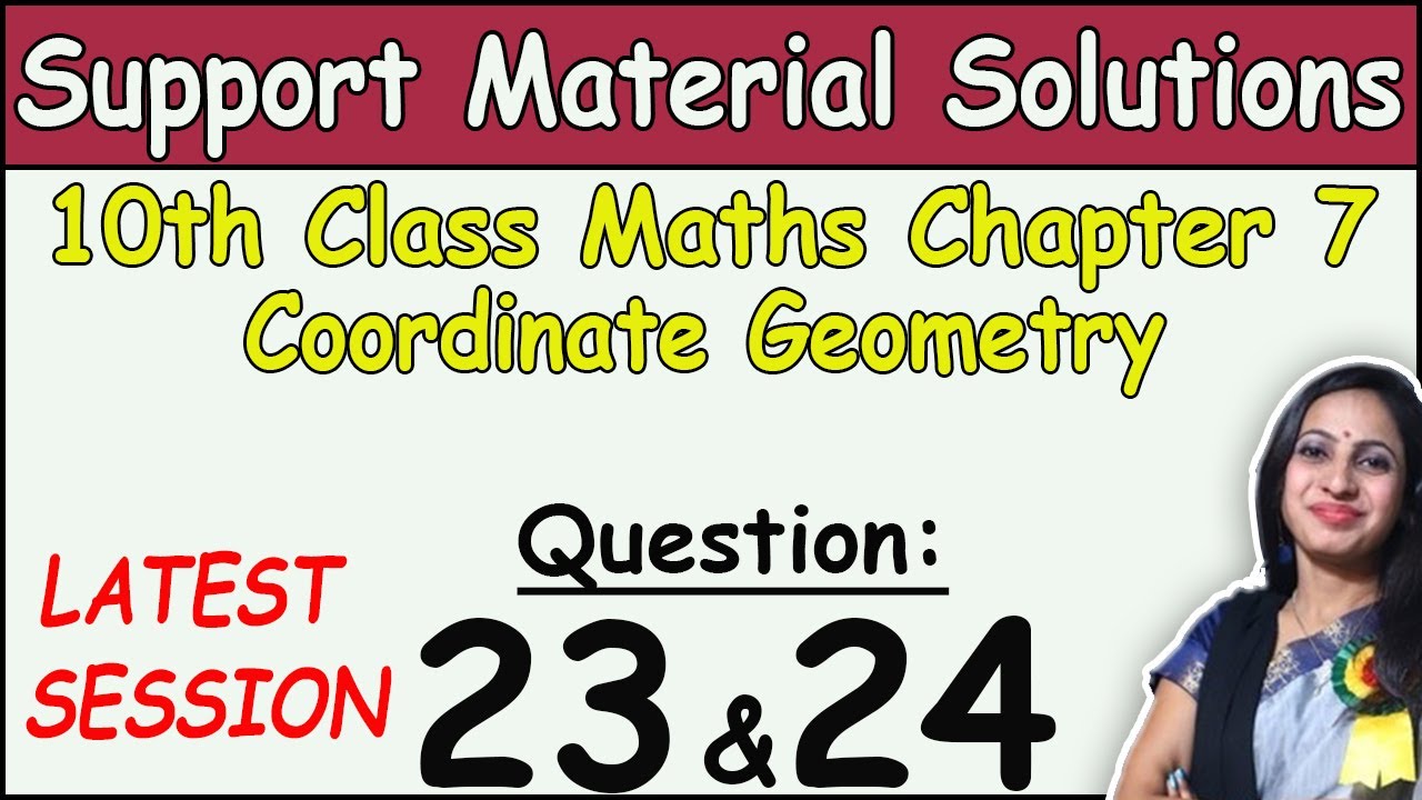 Class 10 Math Chapter 7 Coordinate Geometry | Question 23 & 24 | DOE Support Material Solutions ...