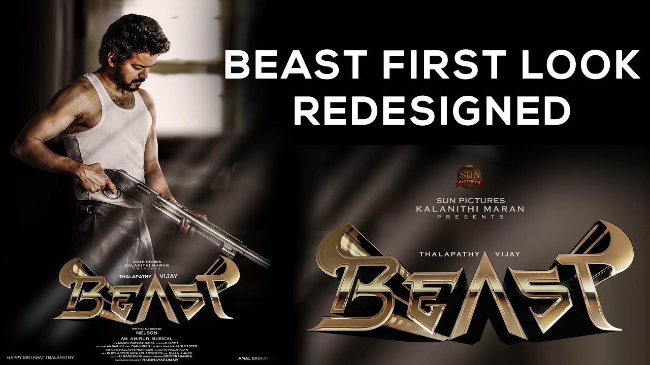 Beast | Thalapathy 65 | HBD vijay | First look | Redesigned | - YouTube