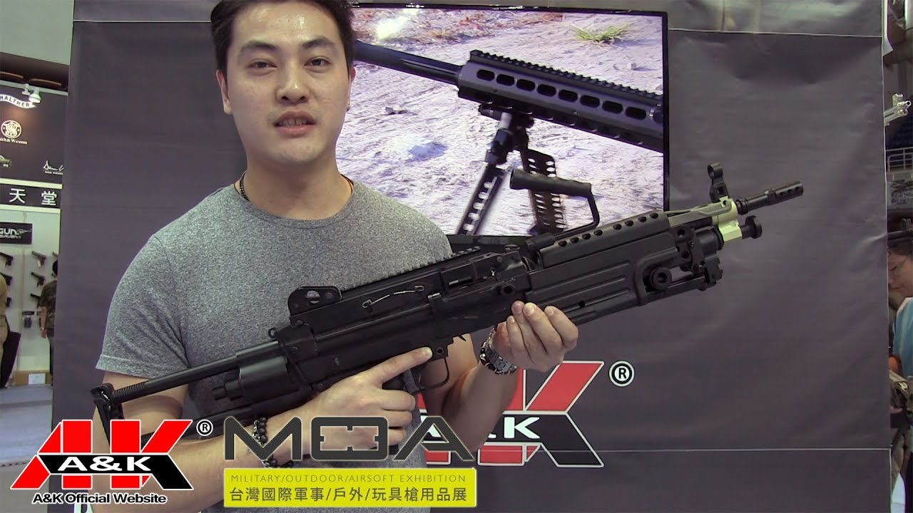 MOA Exhibition 2017: A&K M249 GBB & PKM - YouTube