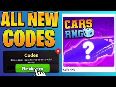ROBLOX UPDATE Cars RNG CODES 2025!! | BE QUICKLY!! PART 516 - YouTube