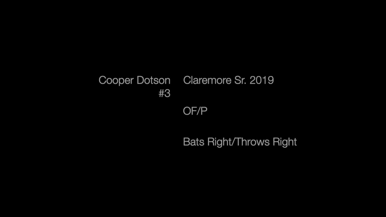 Cooper Dotson Sr 2019 - YouTube