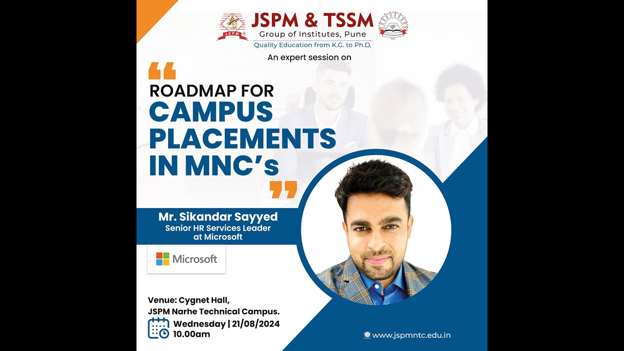 Expert Session on Roadmap for CAMPUS PLACEMENTS in MNC’s at our Narhe ...