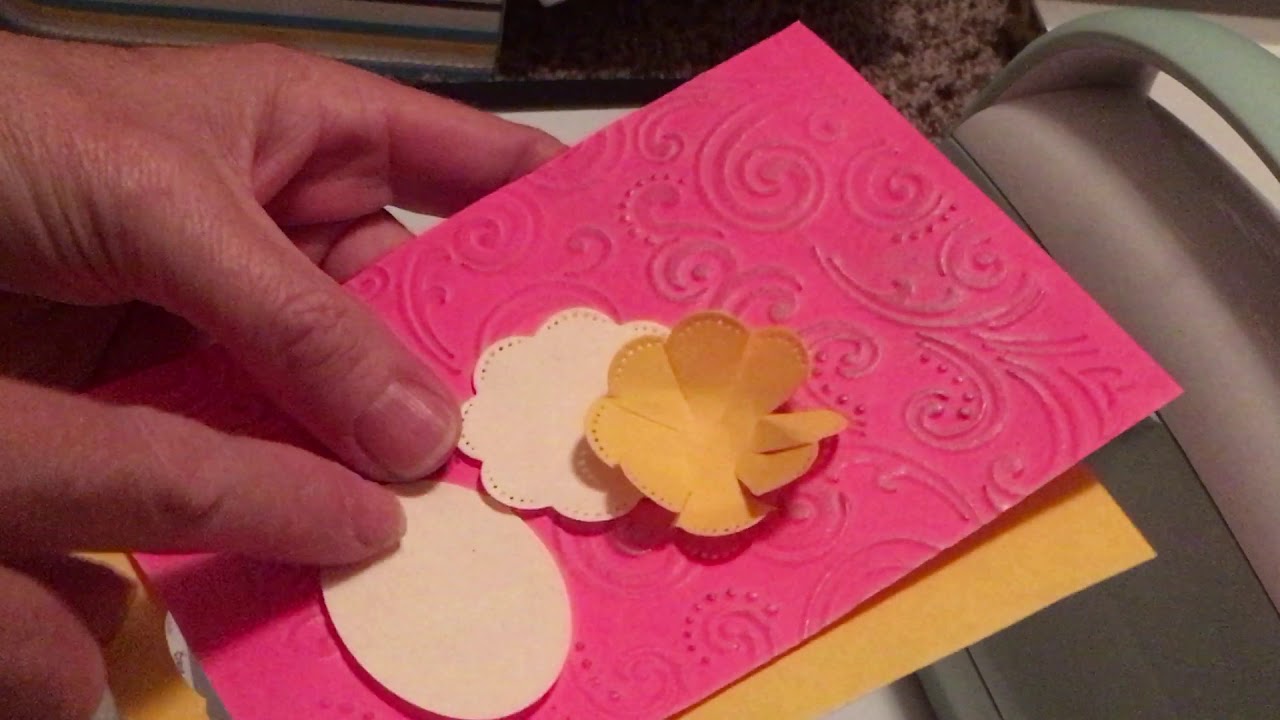 Art and Crafts - Using my Cricut Cuttle Bug Card Ideas - demo 1 - YouTube